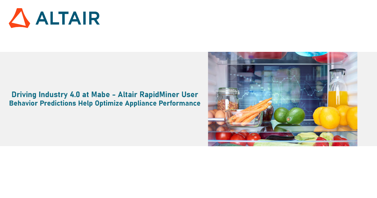 Altair RapidMiner與家電效能提升|昊青公司軟體代理商 Altair, dSPACE, Mathematica, Minitab,Stata